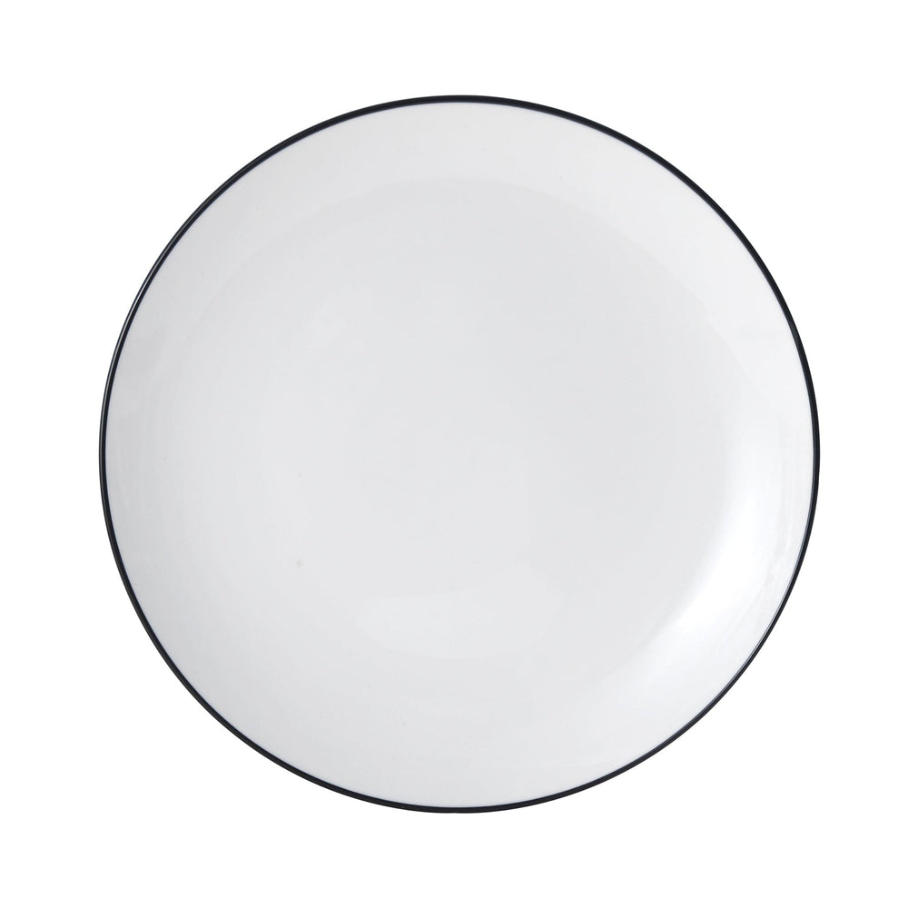 Bistro Pinstripe Porcelain Coupe Plate 9"