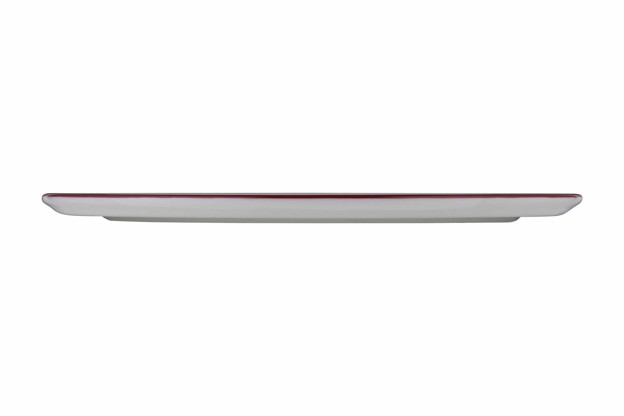 Modest Maroon Fine China Plate 12.2"