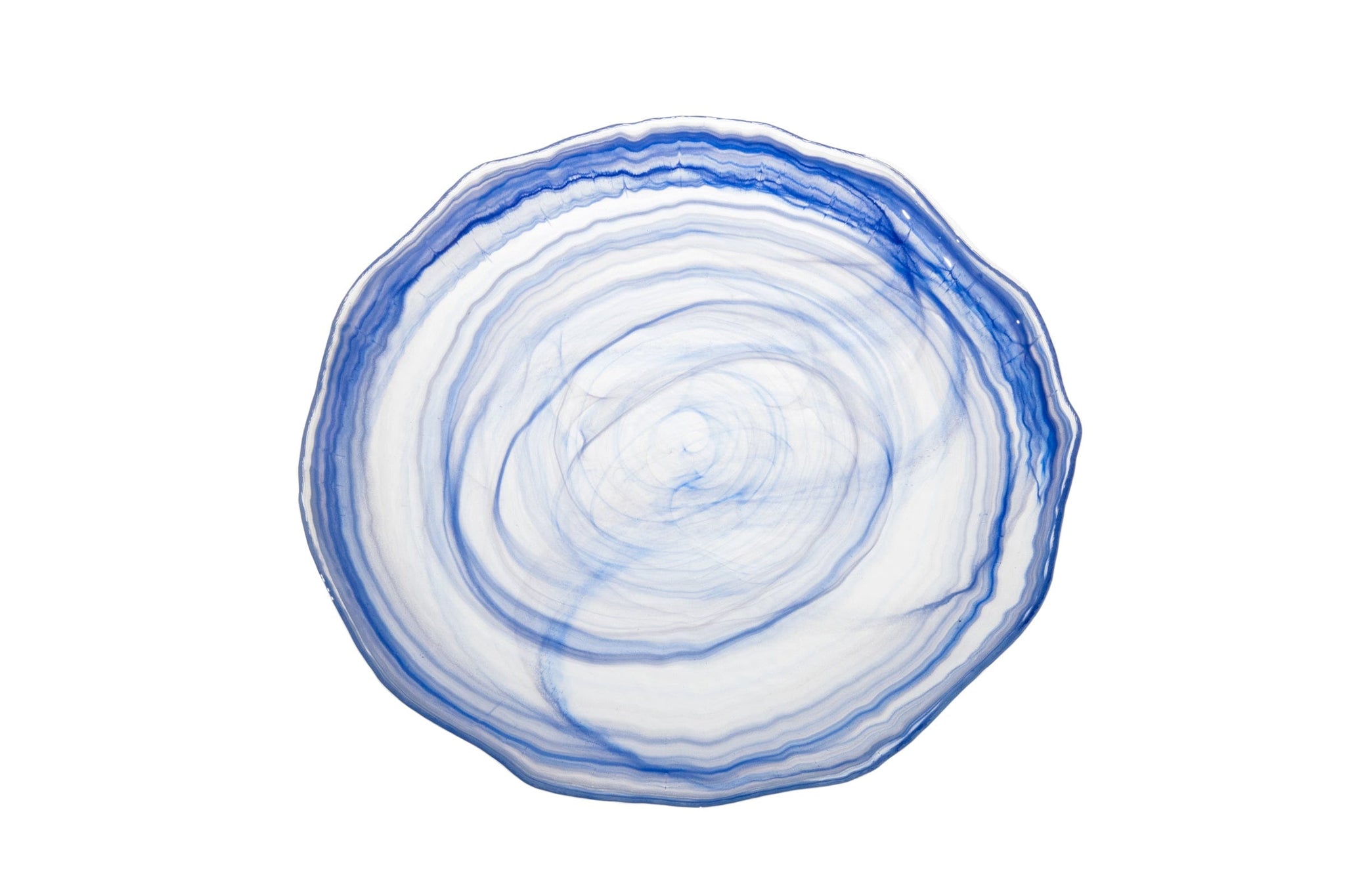 Amorf Blue Glass Plate 12.8"